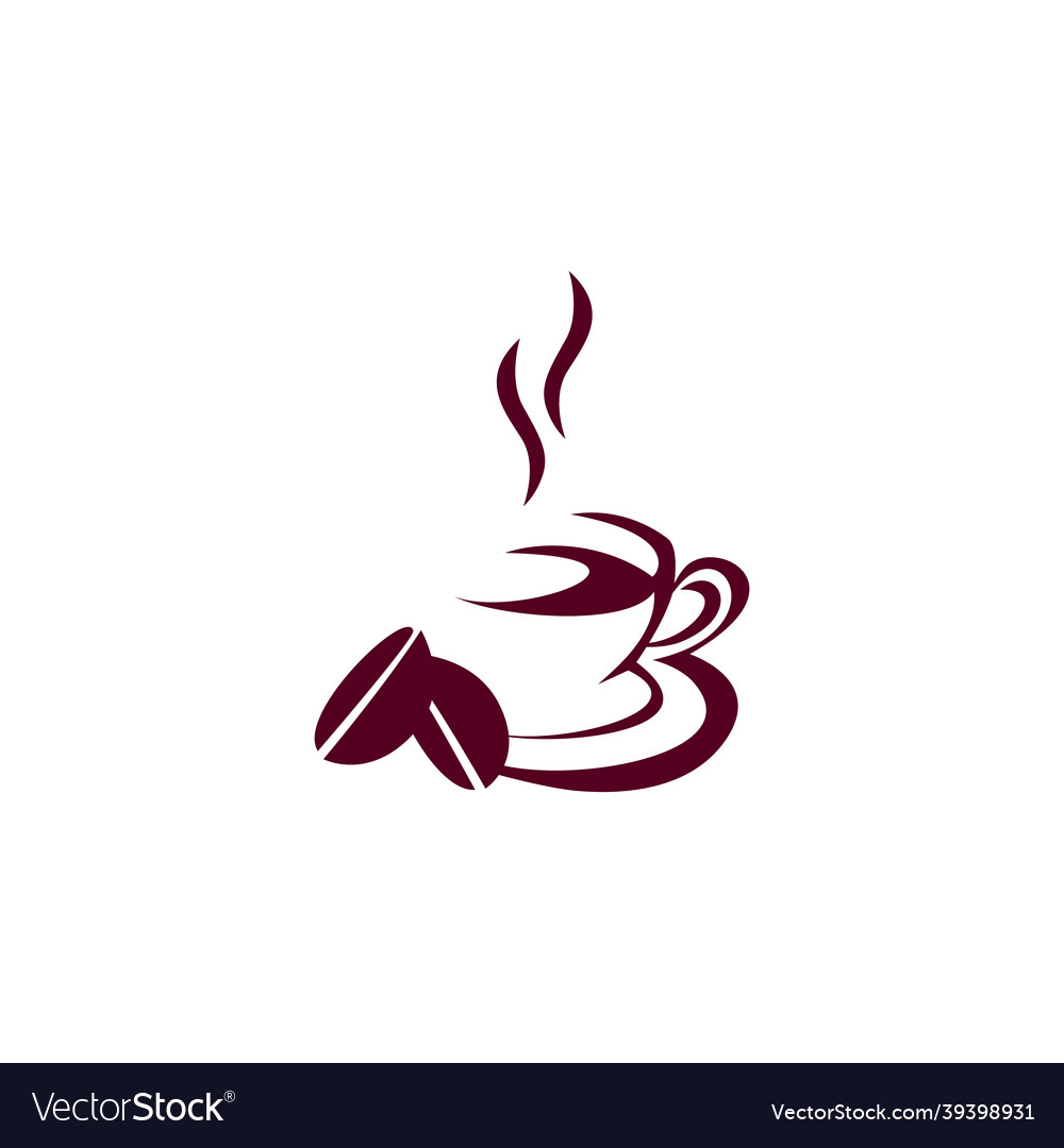 Abstract coffee cup stylish logo icon Royalty Free Vector
