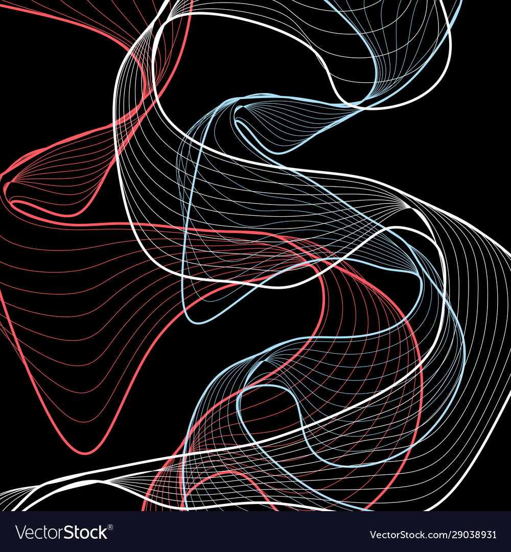 Abstract colored background with wavy elements Vector Image