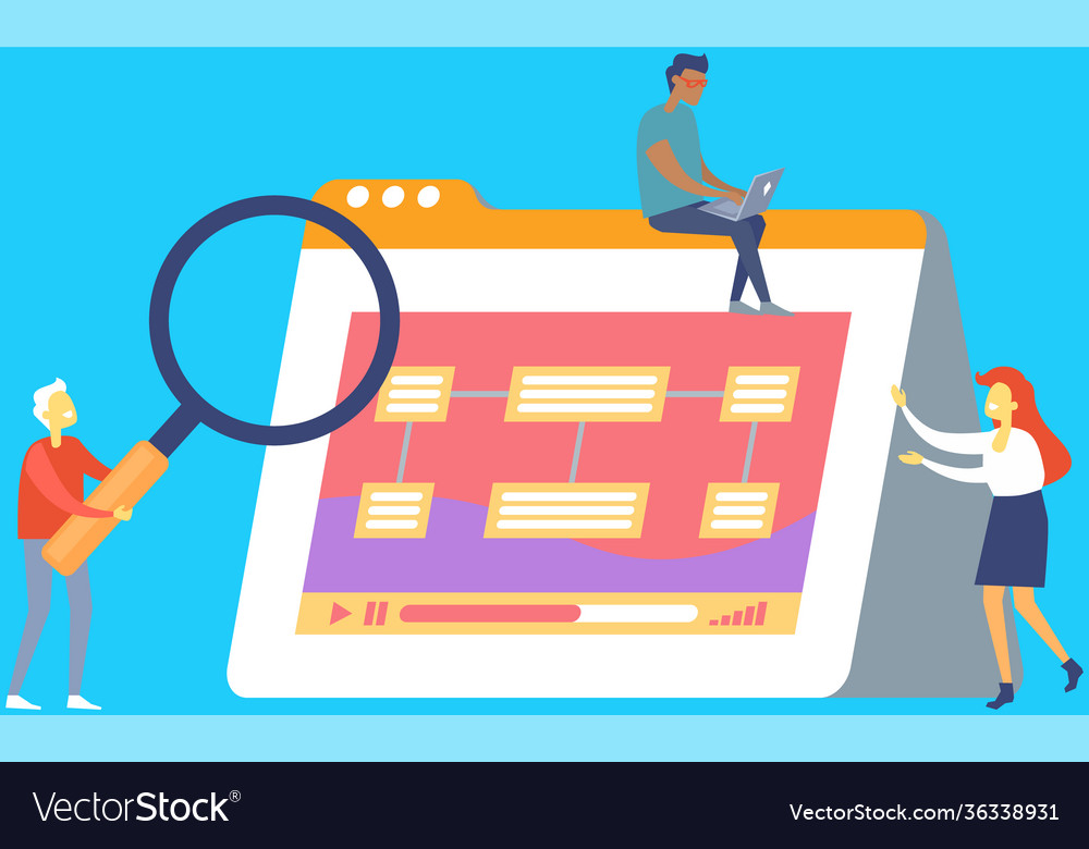 Business plan concept project management Vector Image