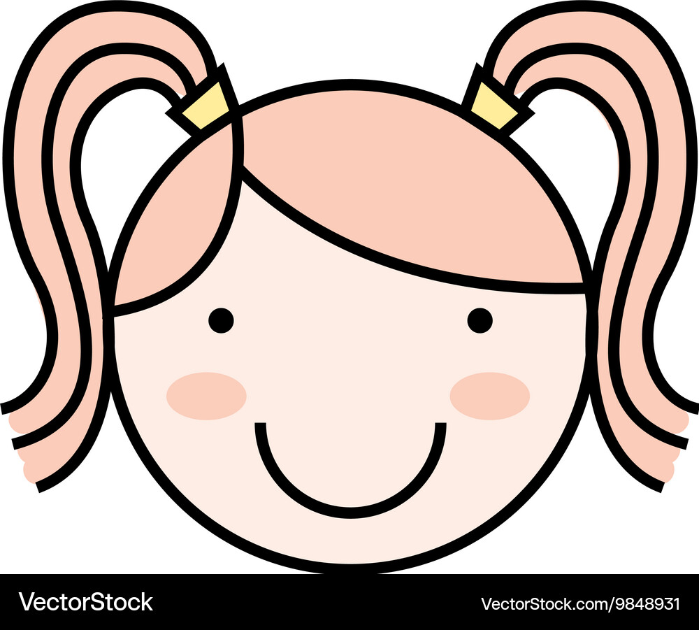 Cartoon girl icon Royalty Free Vector Image - VectorStock