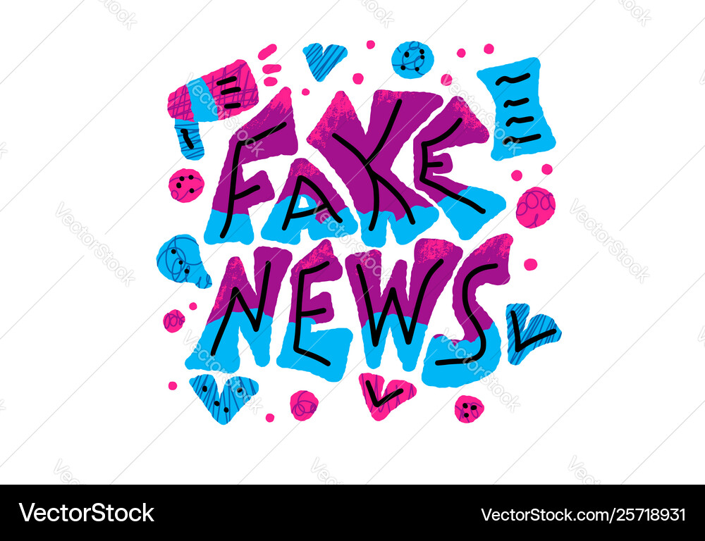 Fake news stylized quote text Royalty Free Vector Image
