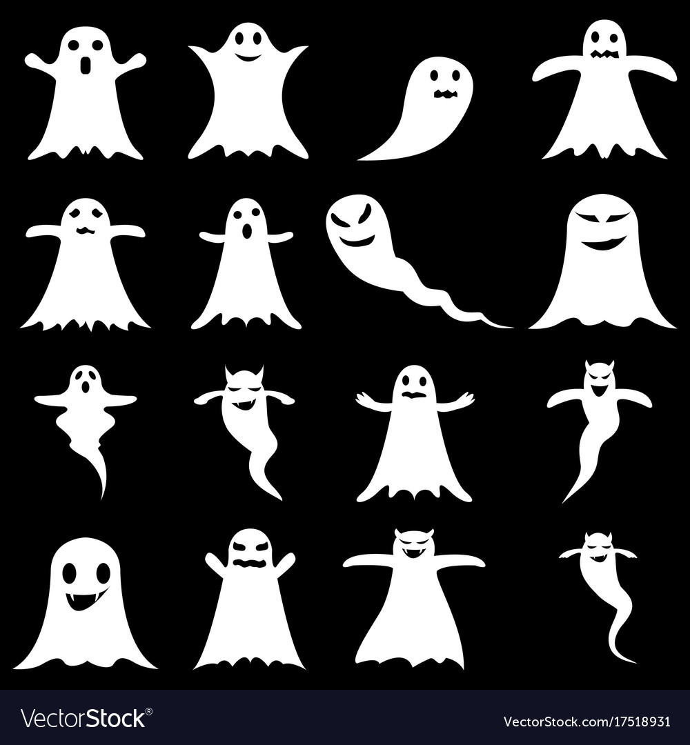 Ghost icon set Royalty Free Vector Image - VectorStock