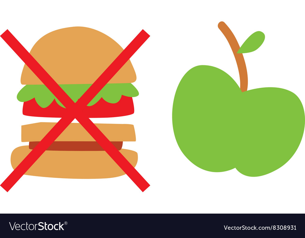 Healthy eating concept Royalty Free Vector Image