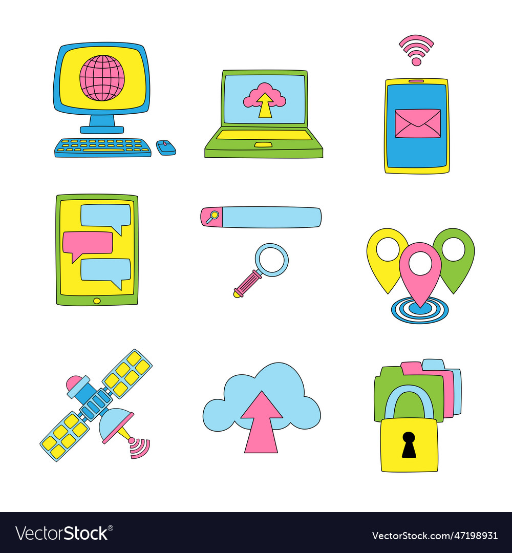 Information-technology-icons Royalty Free Vector Image Information-technology-icons Royalty Free Vector Image