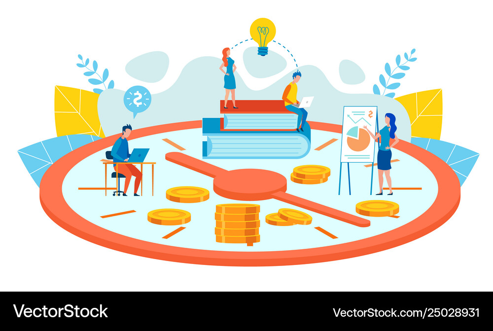 Long-term personal goals planning cartoon flat Vector Image