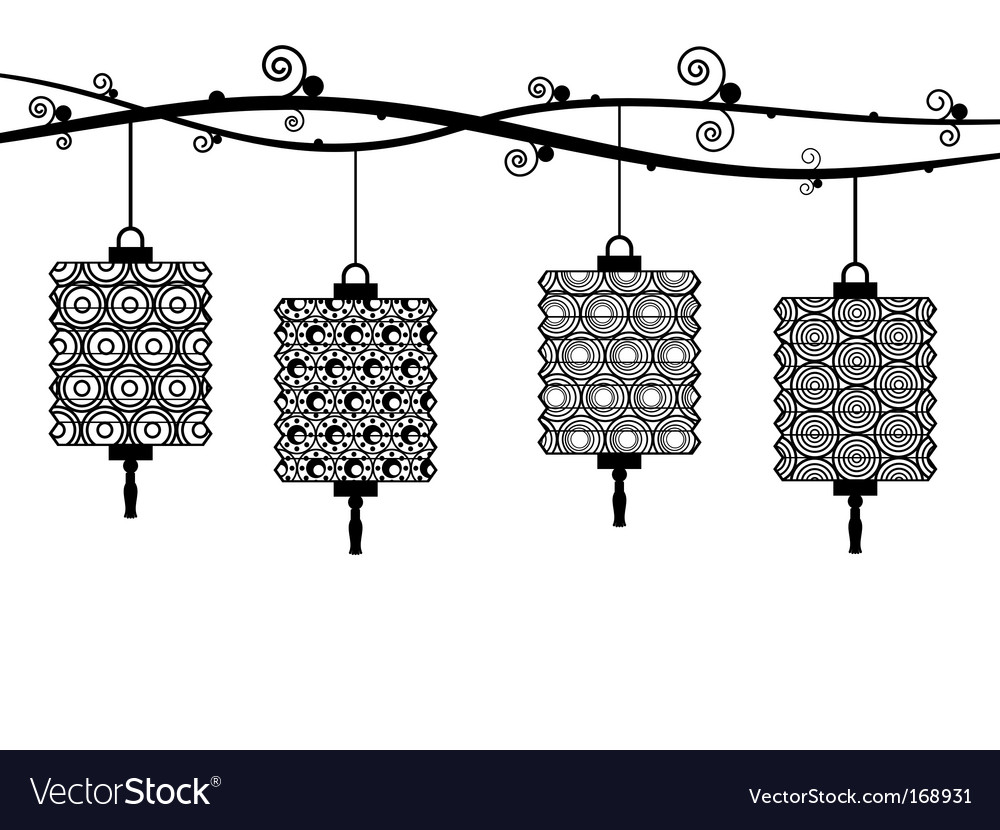 Paper lanterns Royalty Free Vector Image - VectorStock