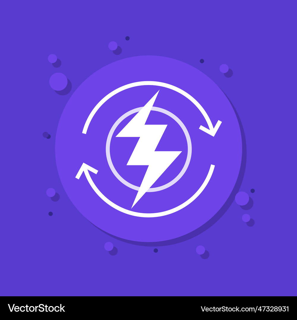 Recharge electric charger icon Royalty Free Vector Image