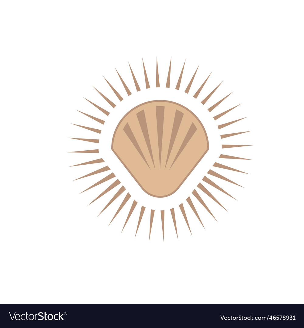 Sea shell icon concept design Royalty Free Vector Image
