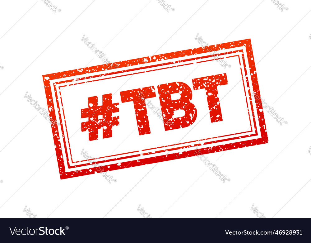 Tbt hashtag thursday throwback symbol rubber Vector Image Tbt hashtag thursday throwback symbol rubber Vector Image