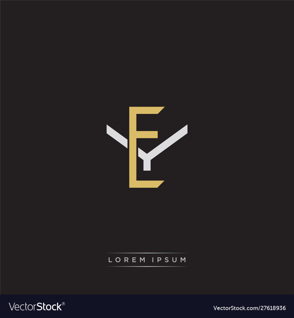 Ey initial letter overlapping interlock logo Vector Image