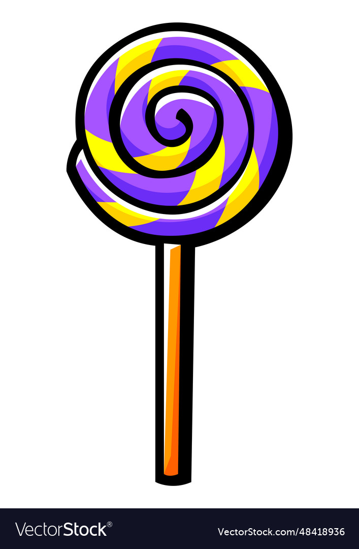 Happy halloween lollipop holiday Royalty Free Vector Image