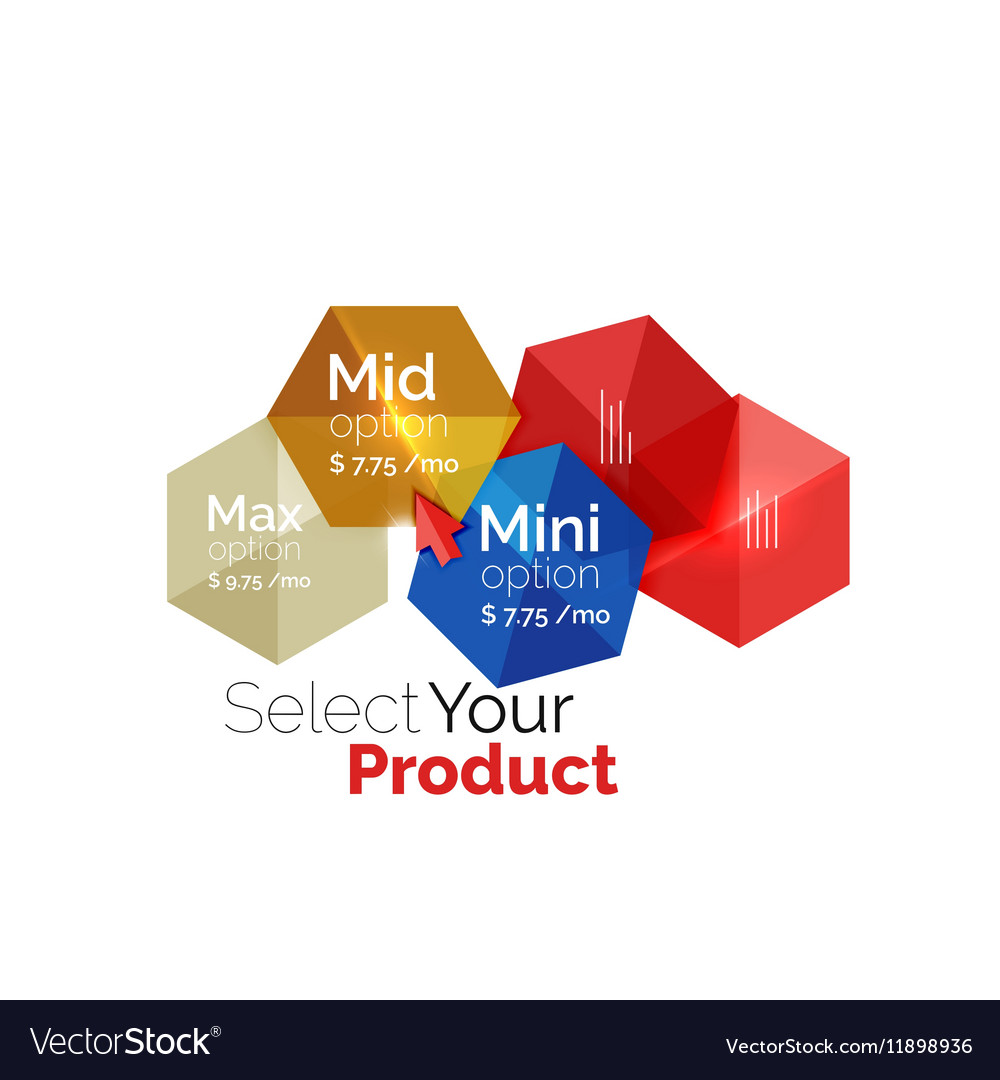 Option select template Royalty Free Vector Image