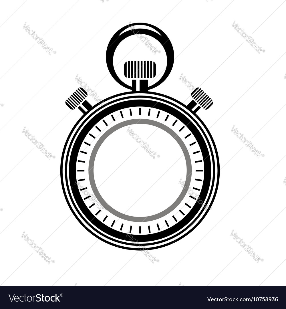 Second timer icon isolated watch logo Royalty Free Vector