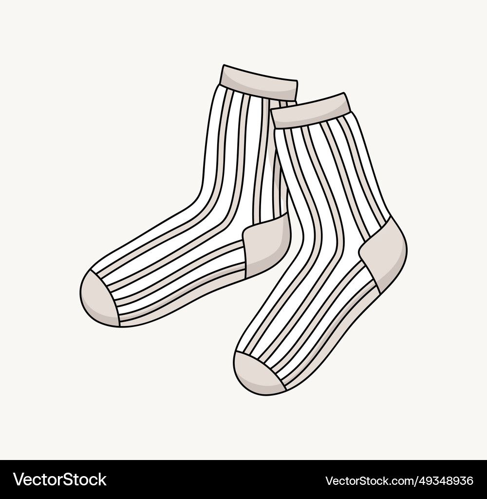 Sketch of socks concept Royalty Free Vector Image