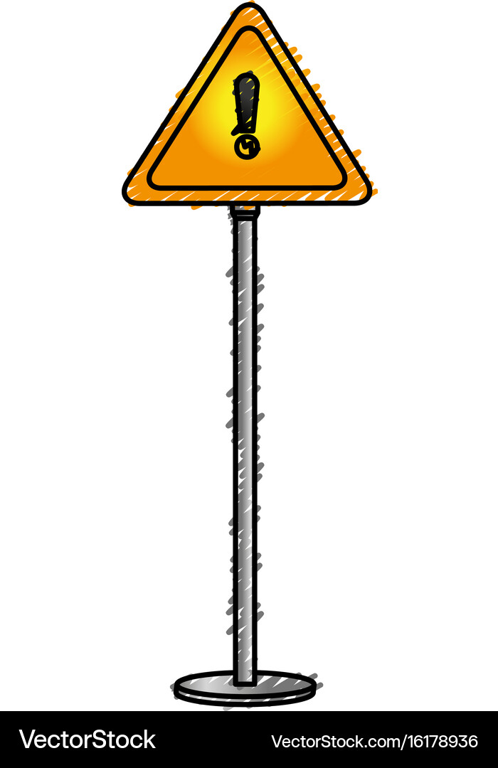 Traffic signal alert symbol Royalty Free Vector Image