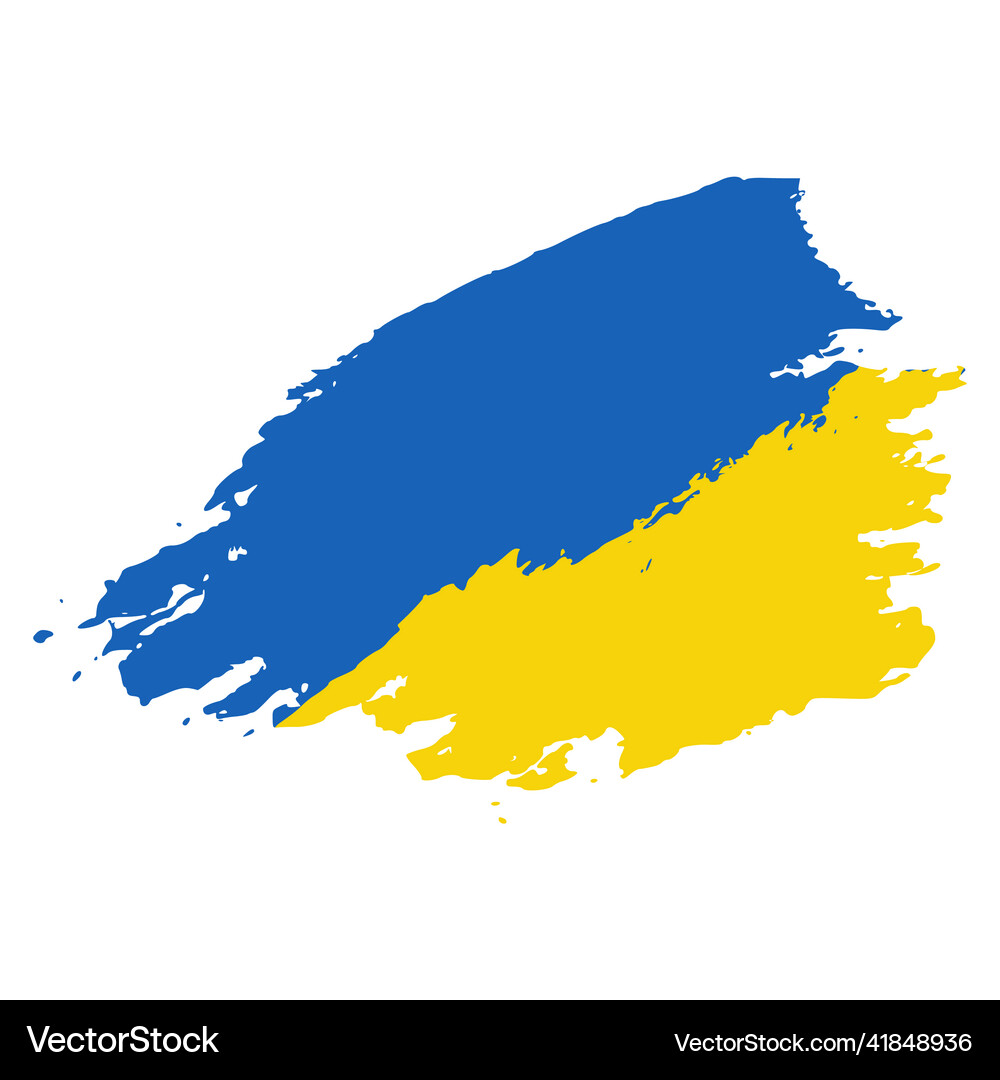 Ukraine flag isolated on white background symbol Vector Image