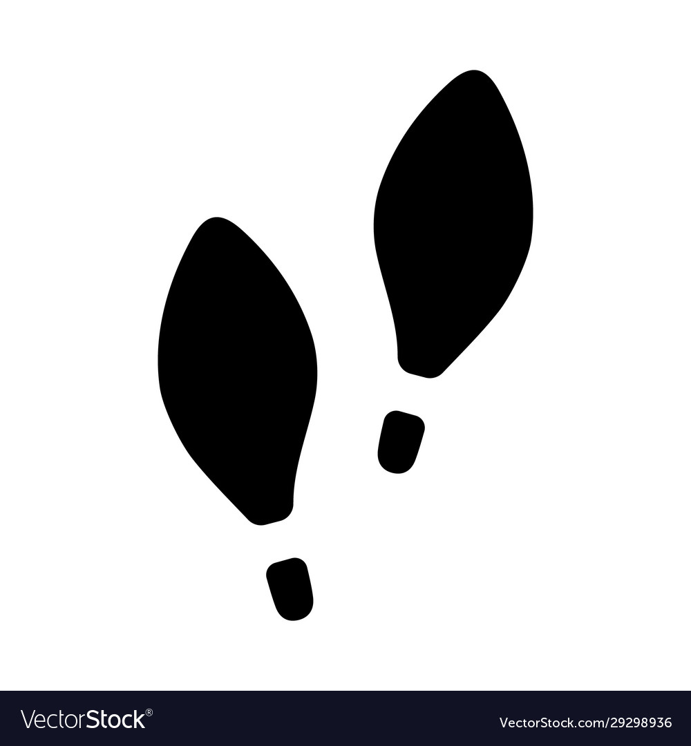 Woman Shoes Footprint Icon Royalty Free Vector Image