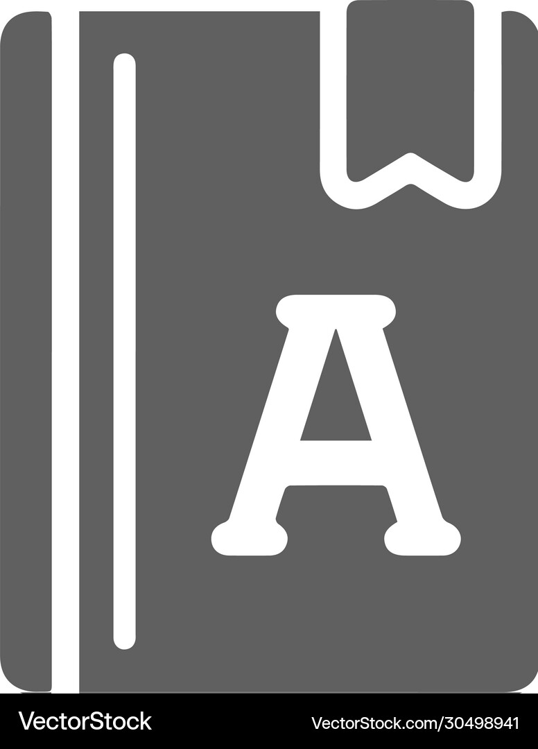 Book icon gray color textbook education Royalty Free Vector