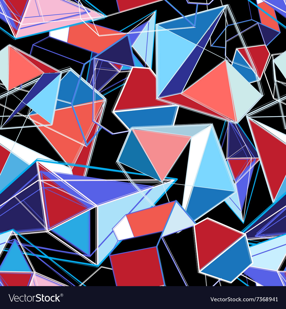 Bright seamless abstract pattern polygons Vector Image