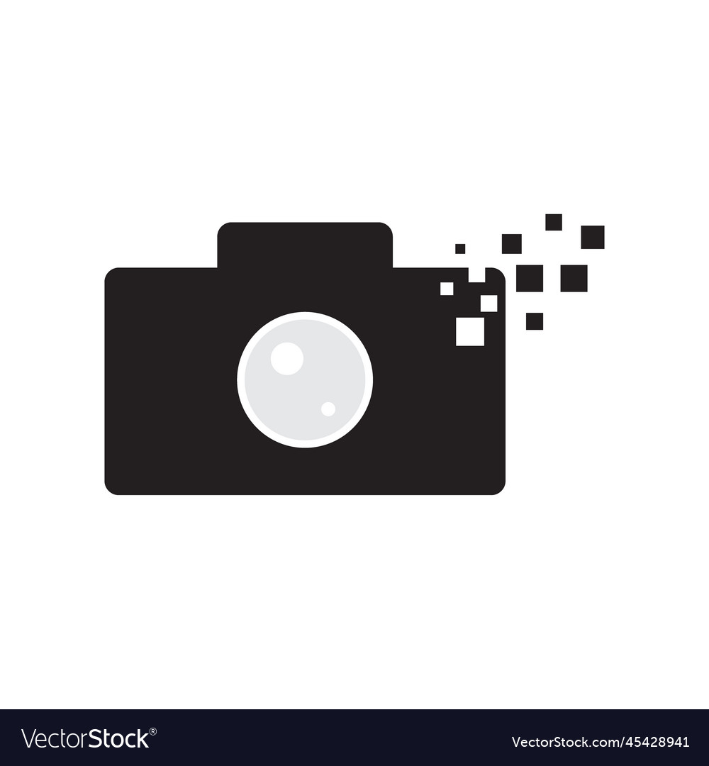 Camera tech icon logo Royalty Free Vector Image