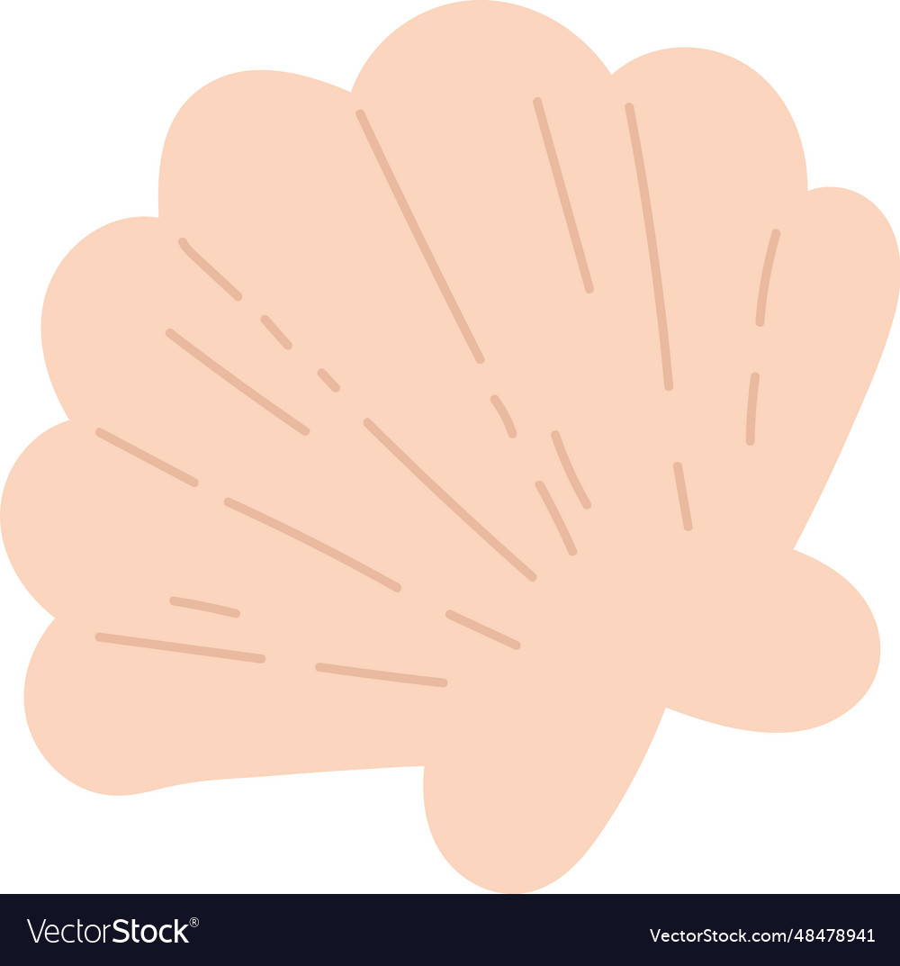 Decorative interior shellfish Royalty Free Vector Image