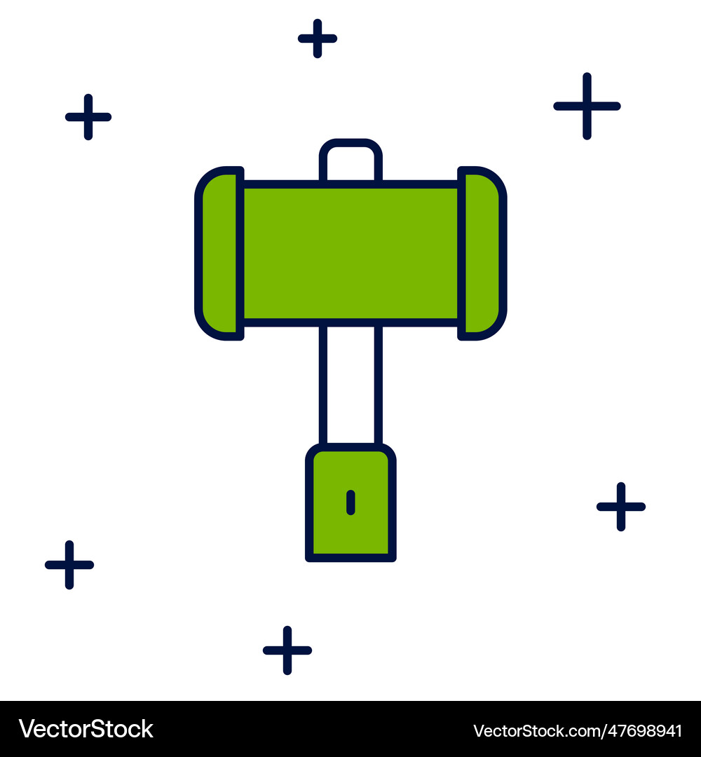 Filled outline medieval battle hammer icon Vector Image