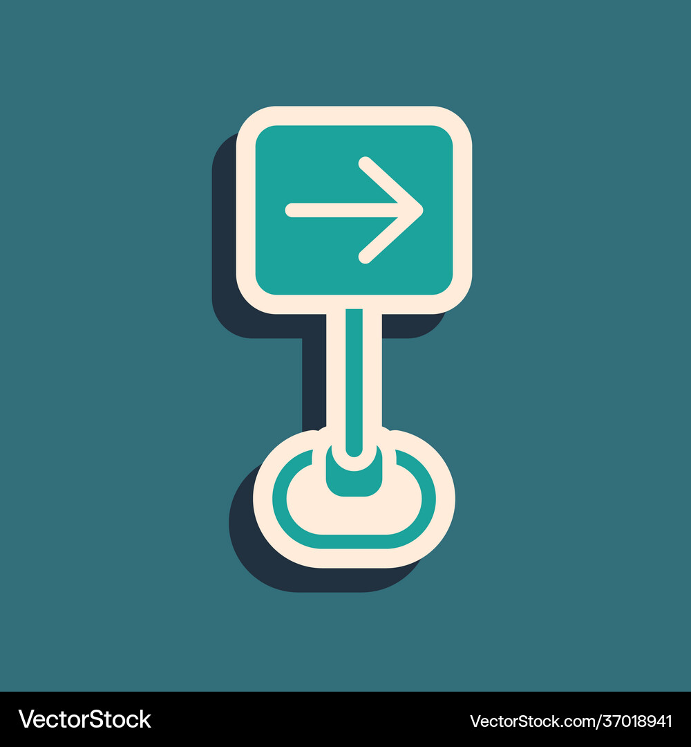 Green traffic sign turn right warning attention Vector Image