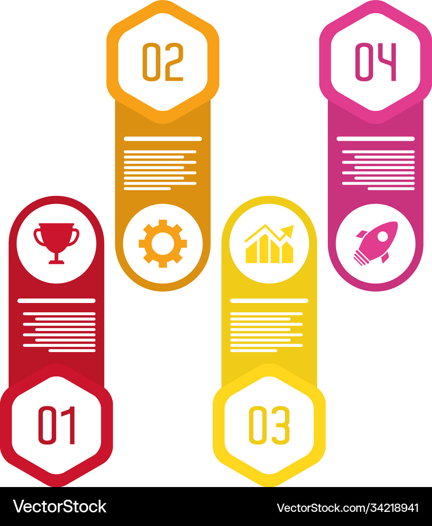 Infographics statistics with numbers and icons Vector Image