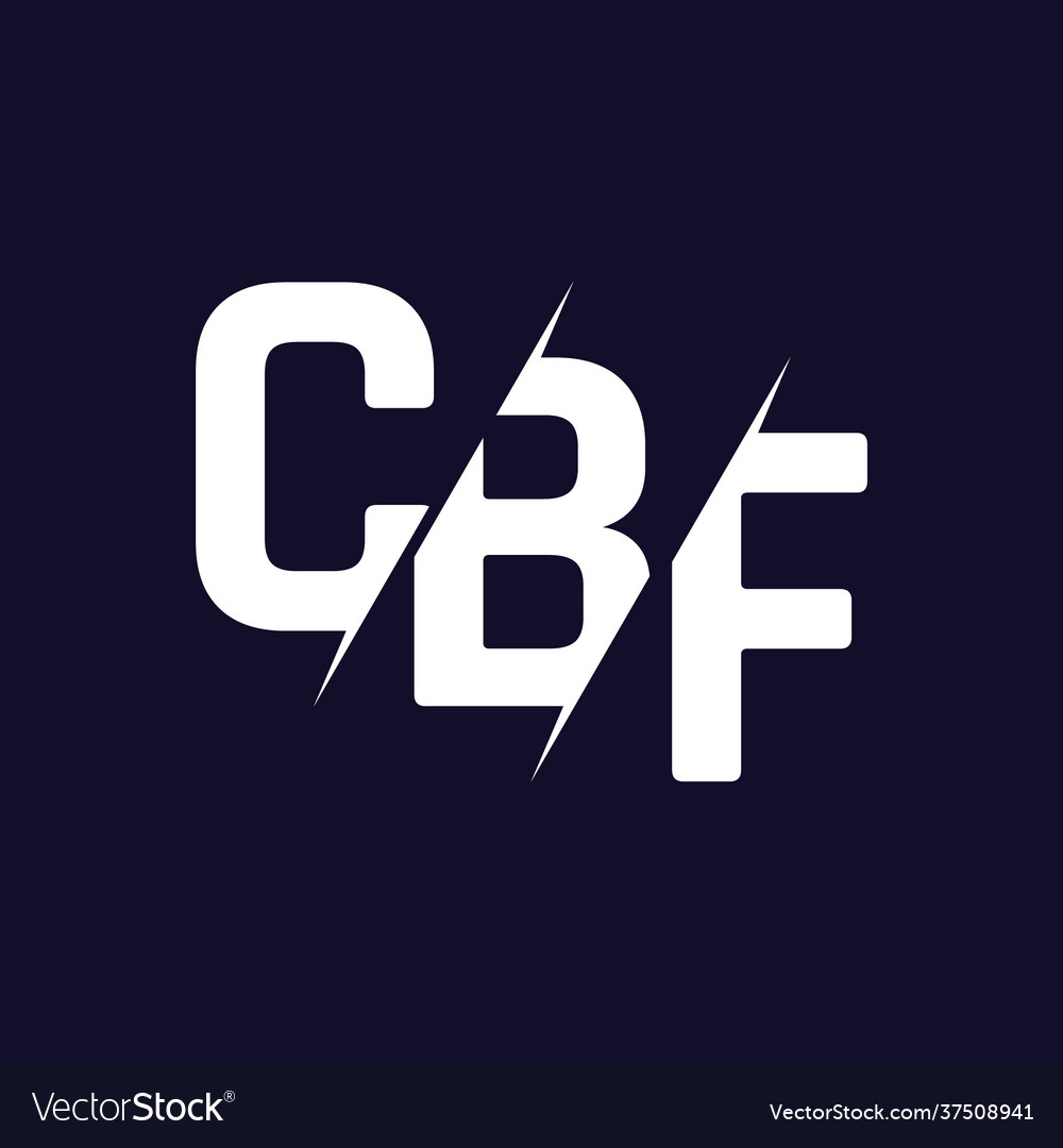 Monogram letters initial logo design cbf Vector Image