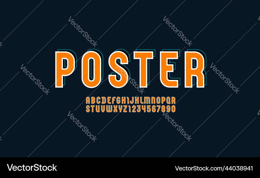 Narrow simple font condensed alphabet Royalty Free Vector