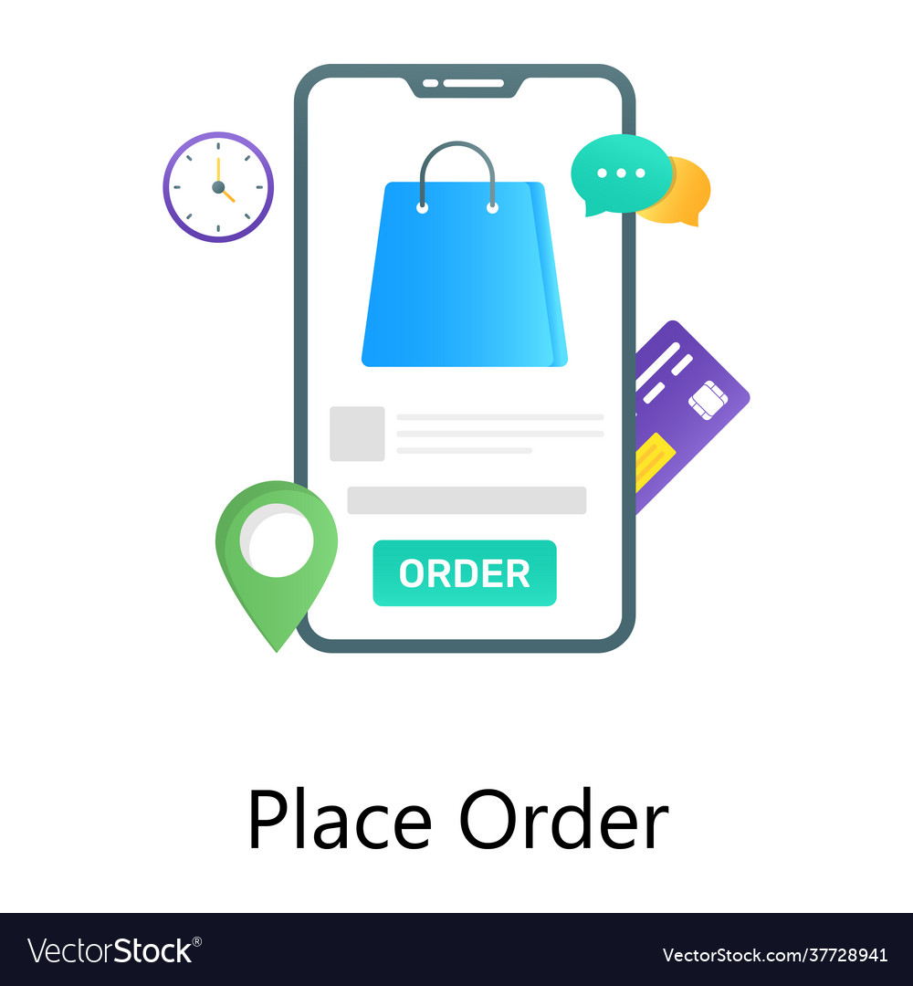 Place order Royalty Free Vector Image - VectorStock
