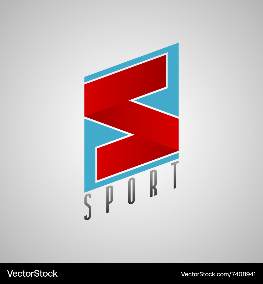 S logo sport design letter concept Royalty Free Vector Image
