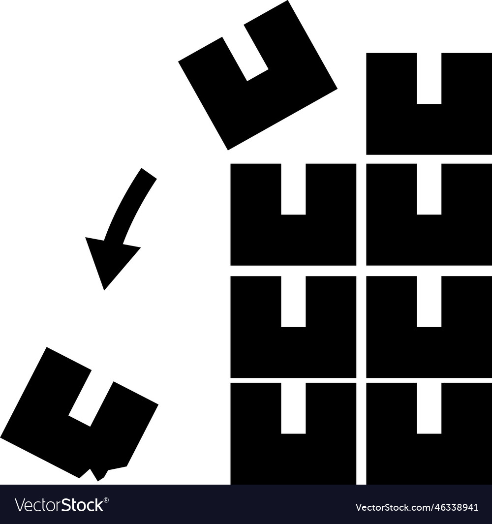 Stack correctly with falling dropping broken Vector Image