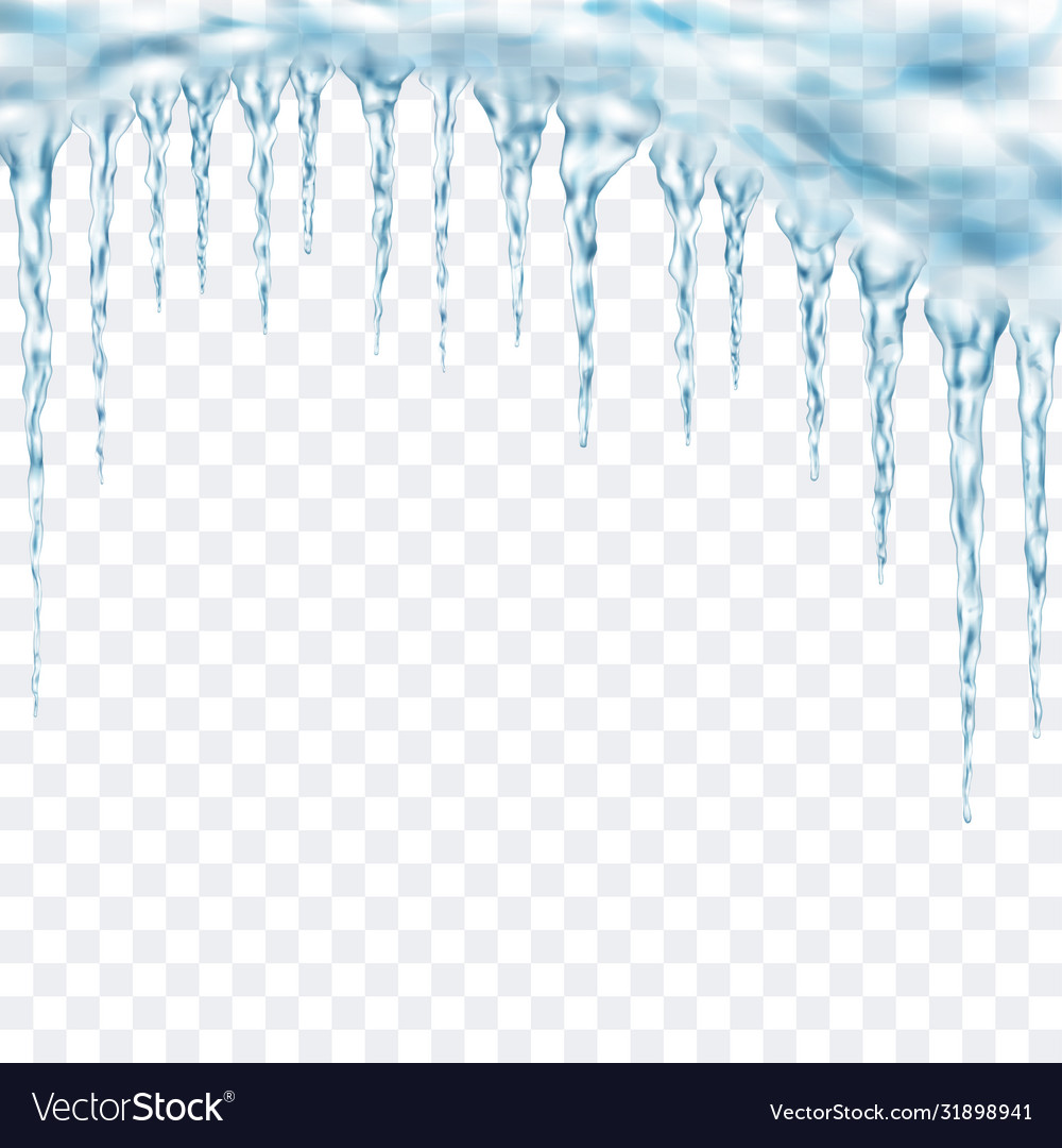 Translucent icicles Royalty Free Vector Image - VectorStock