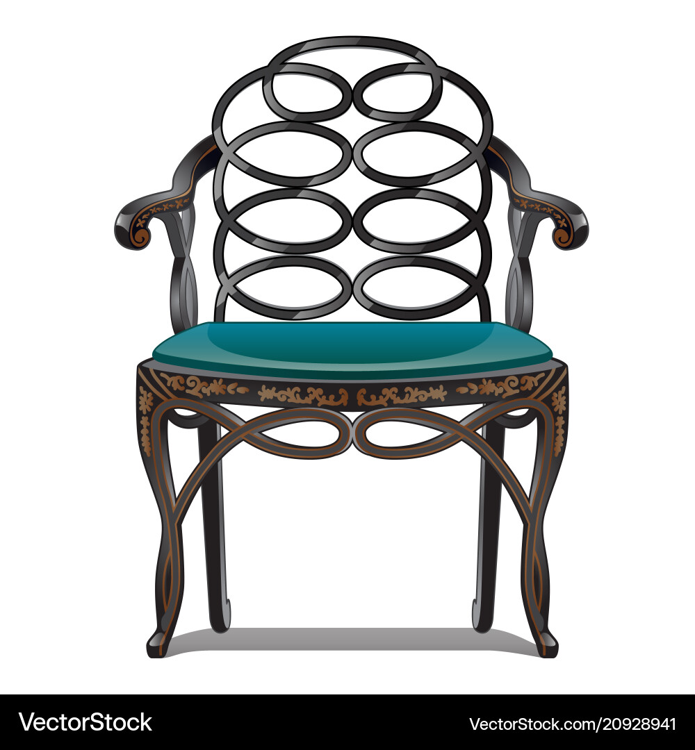 Vintage chair isolated on white background Vector Image