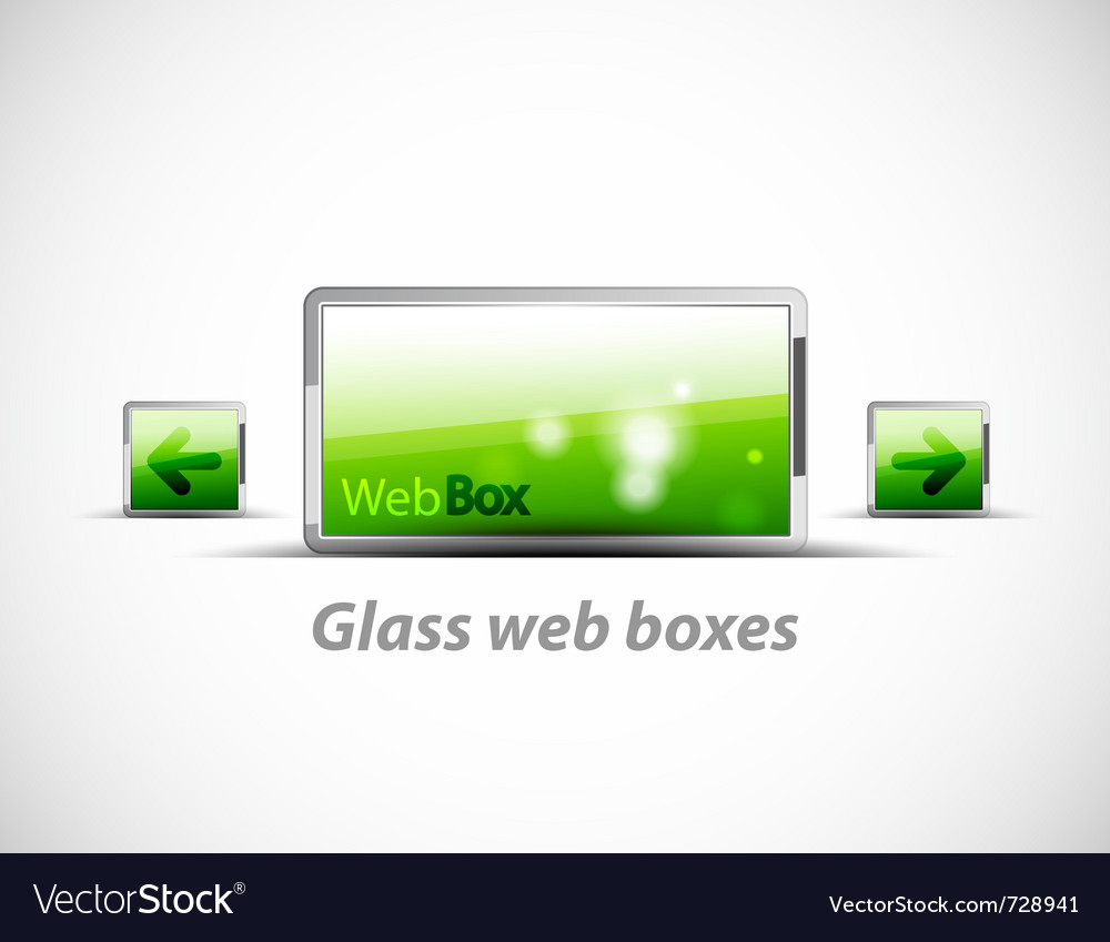 Web boxes Royalty Free Vector Image - VectorStock
