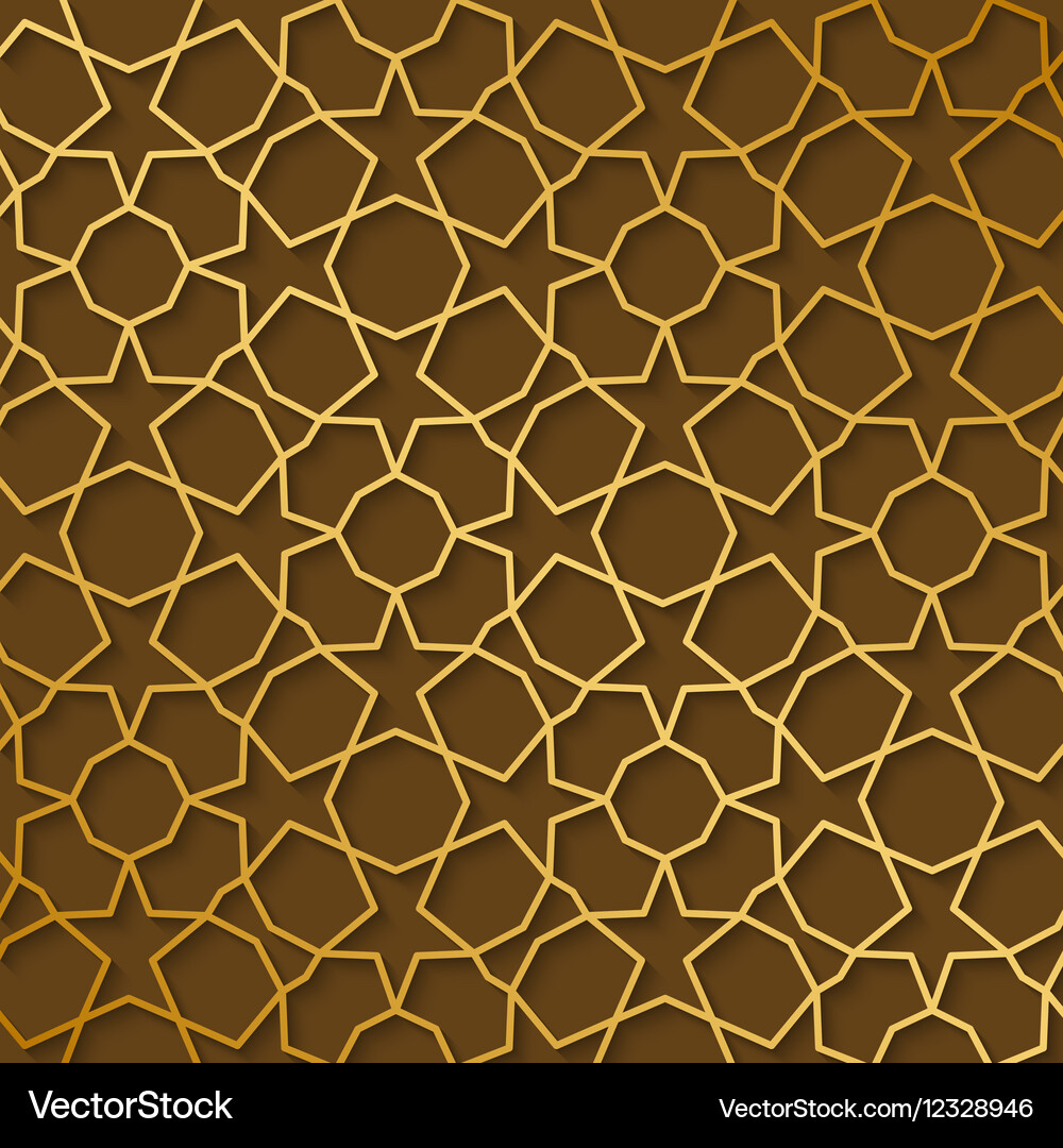 Arabic pattern gold style Traditional arab east Vector Image