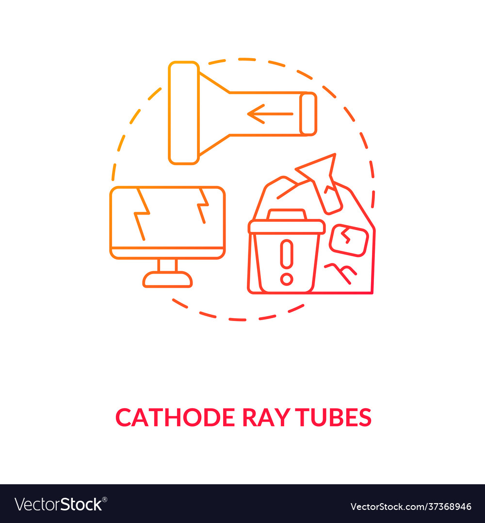 Cathode ray tubes concept icon Royalty Free Vector Image