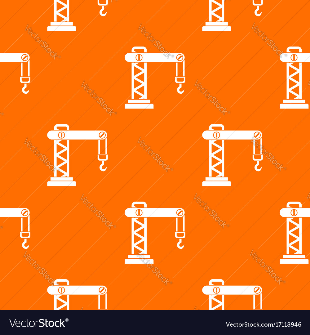 Crane pattern seamless Royalty Free Vector Image
