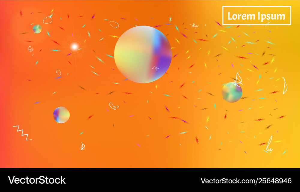 Funny abstract space background picture color Vector Image
