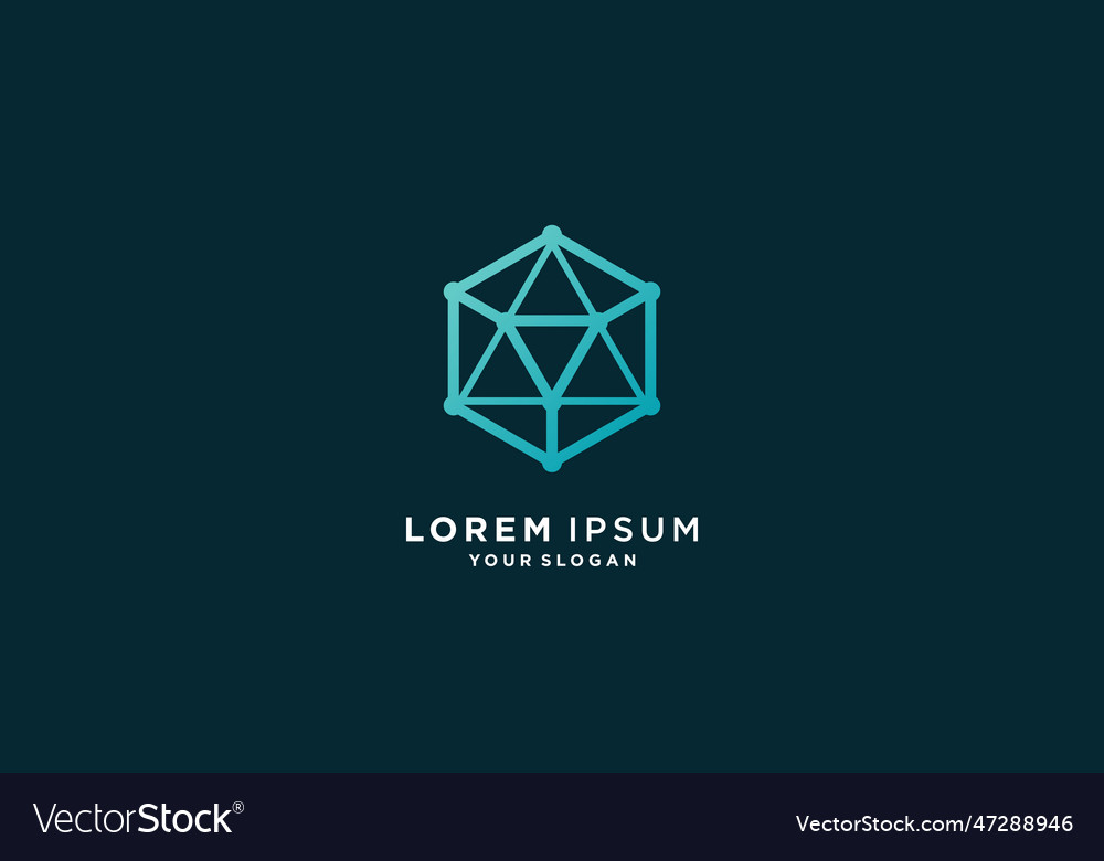 Geometry logo abstract with creative style Vector Image