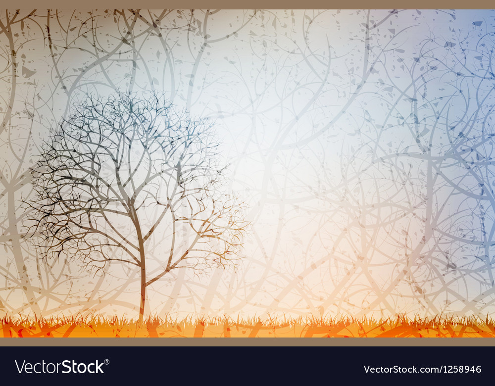 Lonely tree Royalty Free Vector Image - VectorStock