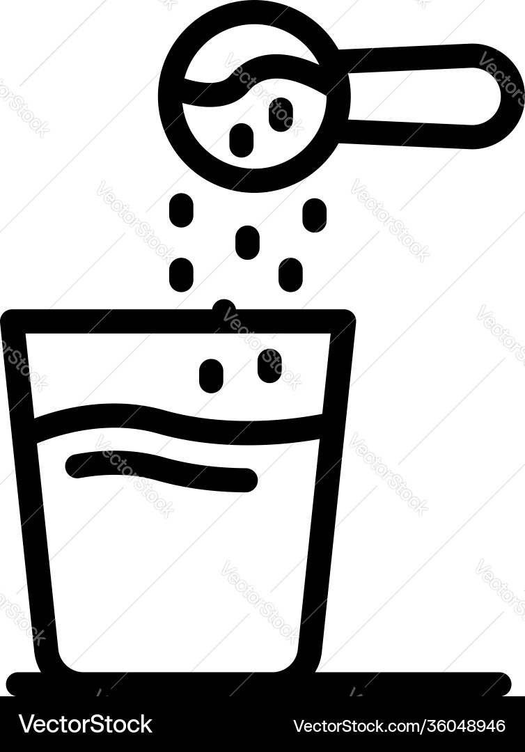 Milk powder icon outline style Royalty Free Vector Image