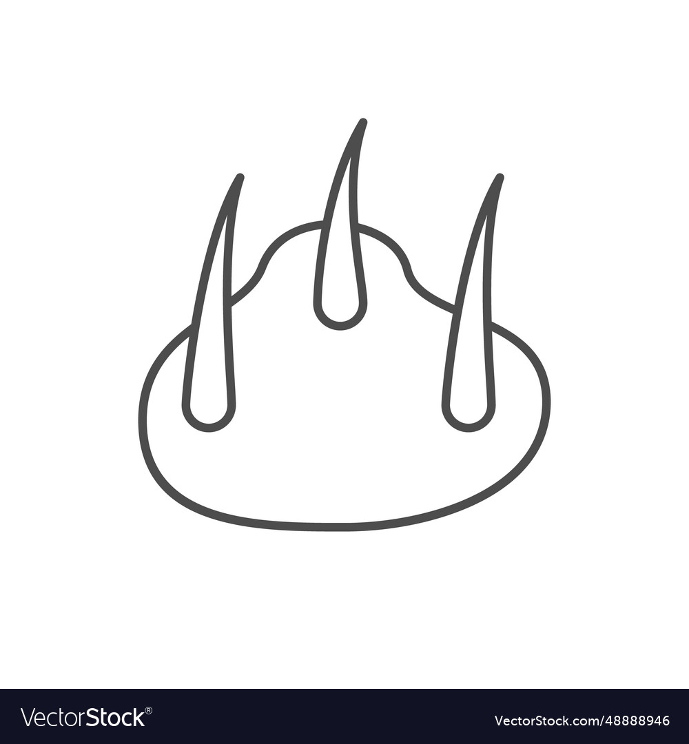 Seborrheic Dermatitis Line Outline Icon Royalty Free Vector