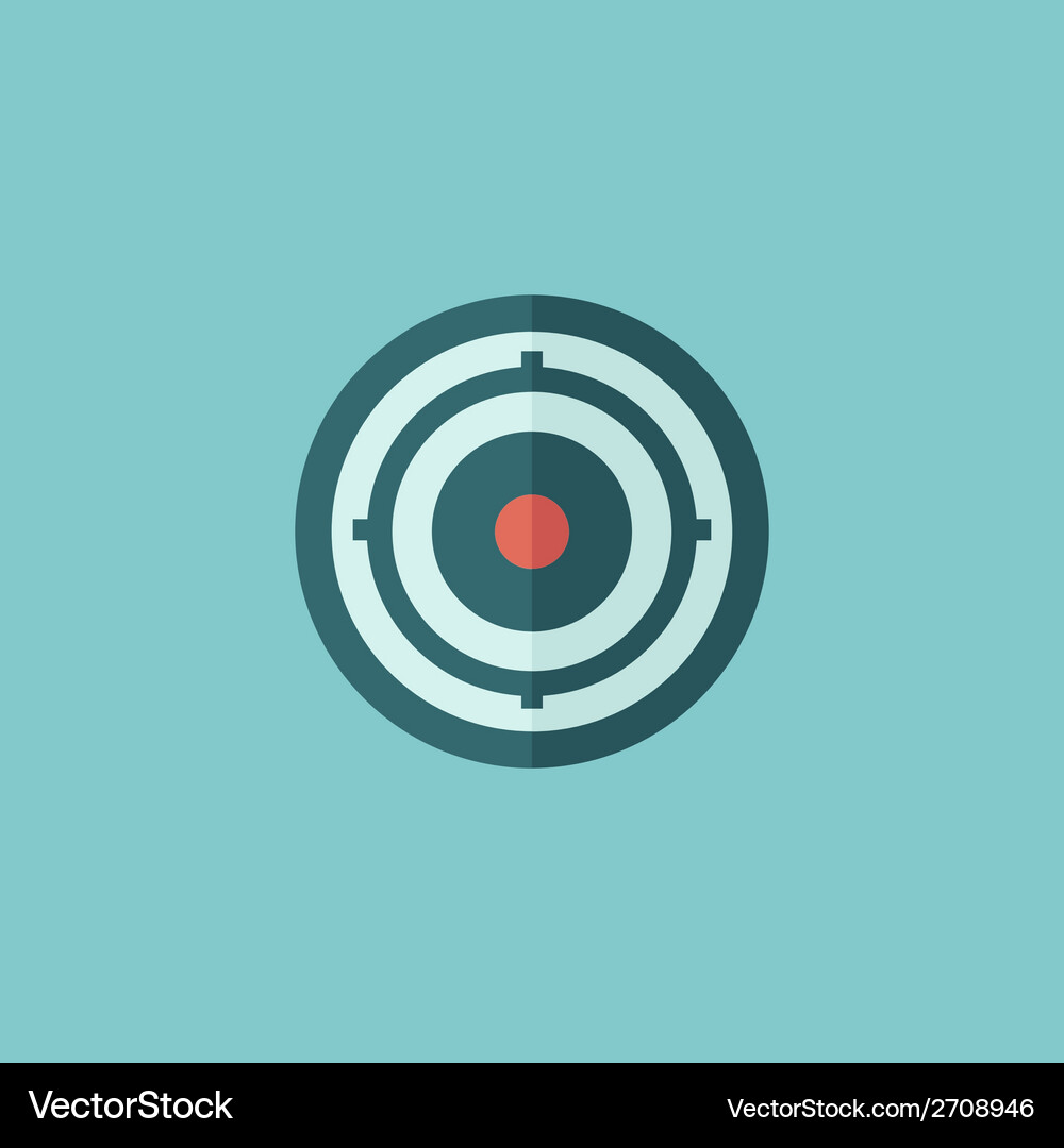 Target flat icon Royalty Free Vector Image - VectorStock