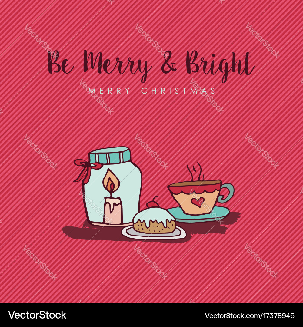 Year cute cartoon decoration card Royalty Free Vector Image