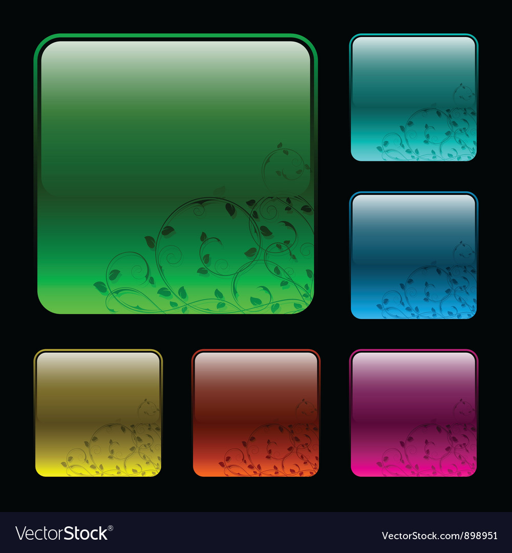 Glassy buttons Royalty Free Vector Image - VectorStock