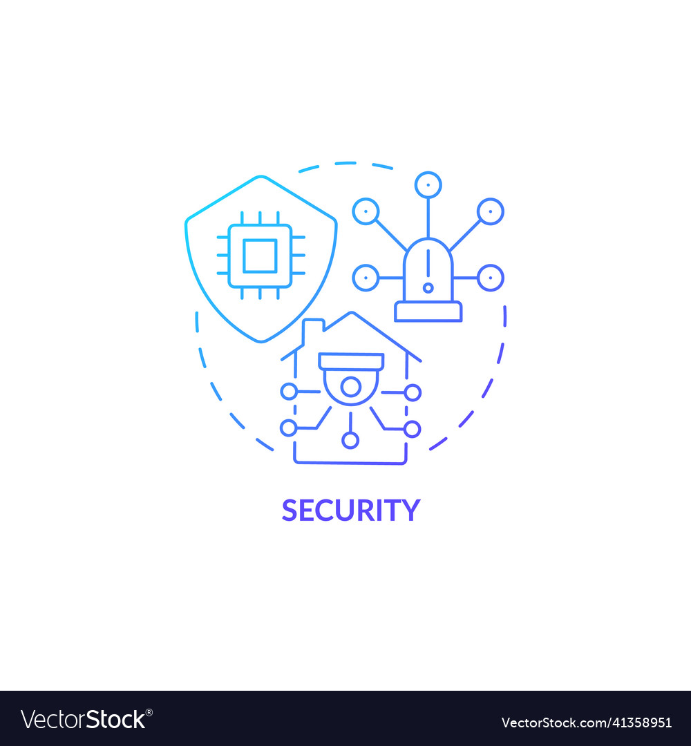 Security blue gradient concept icon Royalty Free Vector