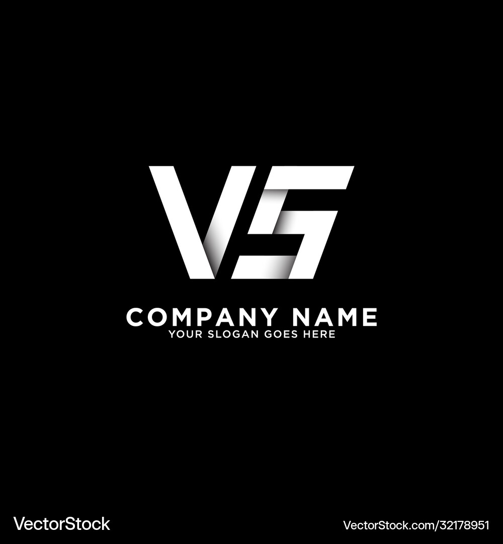 Vs letter logo designs clean and clever Royalty Free Vector