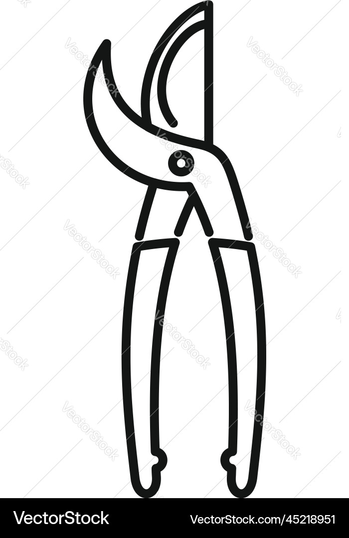 Work secateur icon outline garden shears Vector Image